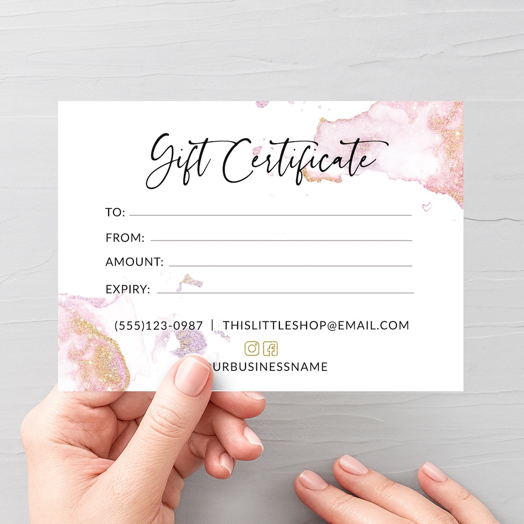 Editable Gift Card Template, Gift Certificate, Gift Card Voucher, Gift ...