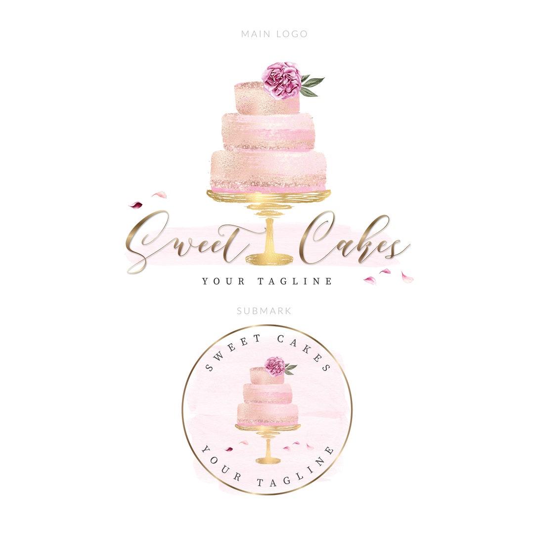 Cake Logo, Bakery Logo Design, Baking Logo, Sweets Logo, Premade ...