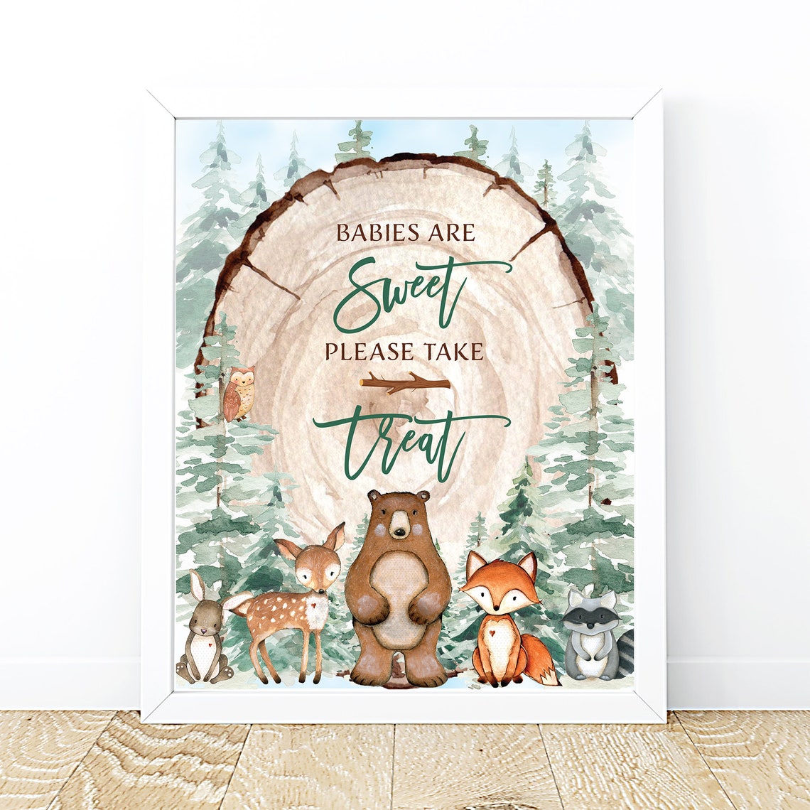 Woodland Animals Baby Shower Sign Bundle Forest Baby Shower - Etsy