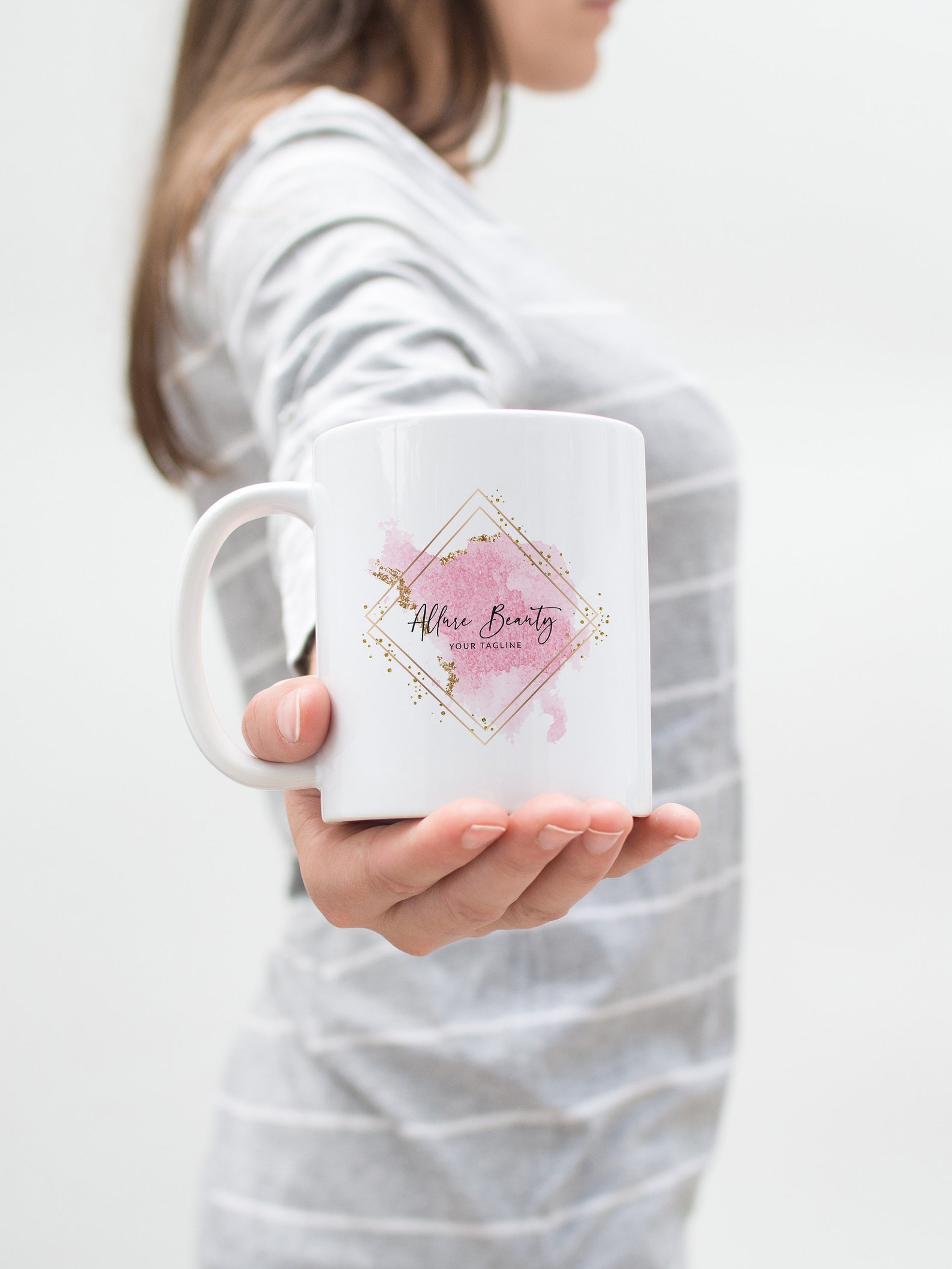 Editable Pink and Gold Logo, Makeup Logo Design, Lash Logo Design ...