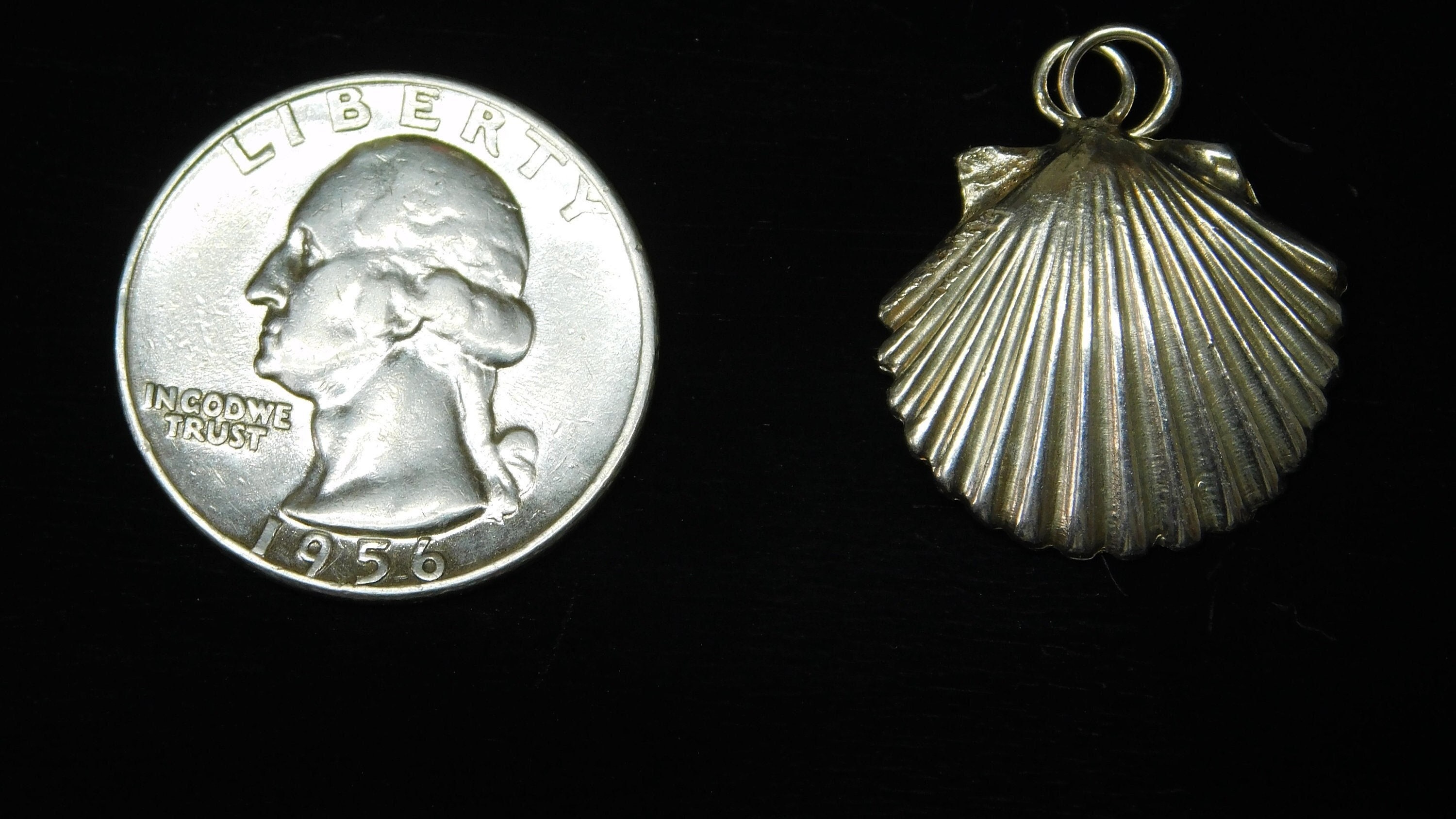 Clam Shell (large) Sterling Silver Pendant 147 - Etsy