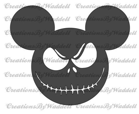 Jack Skellington Head SVG Jack Skellington Silhouette SVG and | Etsy