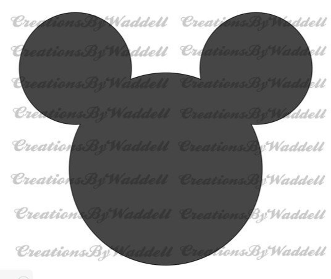 Mickey Mouse Head SVG, Mickey Mouse Silhouette SVG and PNG Download for ...