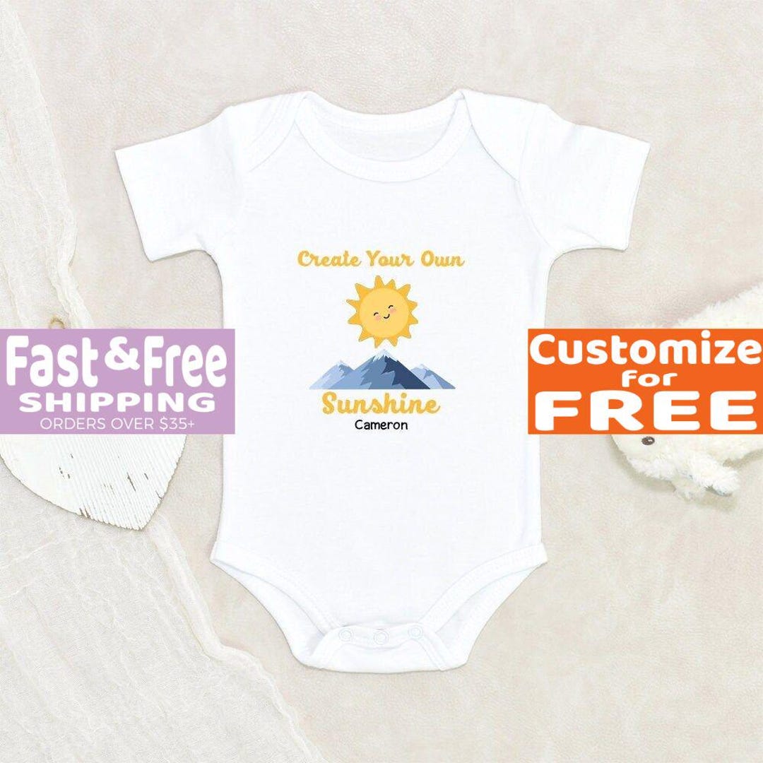 Positivity Baby Onesie® Make Your Own Sunshine Personalized Onesie ...