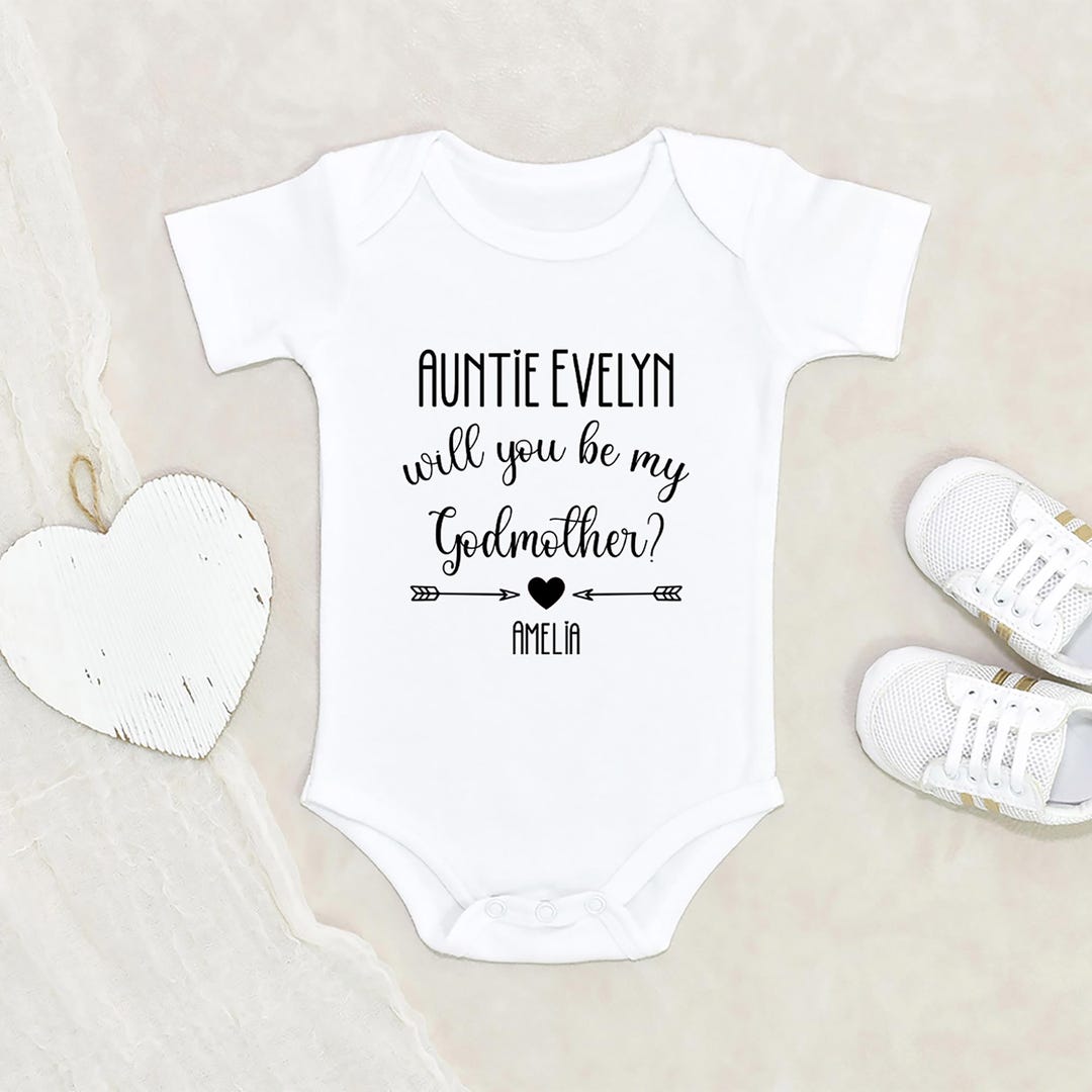 Bodysuit Pregnancy Announcement Onesie® Custom Godparent Proposal Baby Announcement Onesie® Can ...