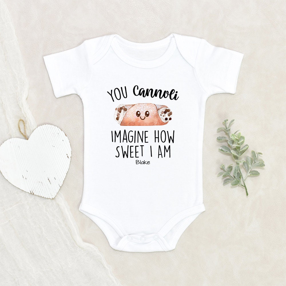 Italian Desserts Baby Onesie® Cannoli Imagined How Sweet - Etsy