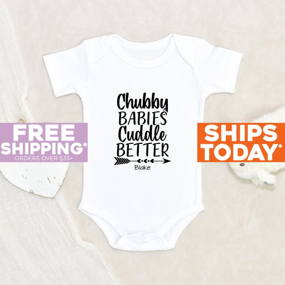 Chunky Baby Onesie® Chubby Babies Cuddle Personalized Baby - Etsy