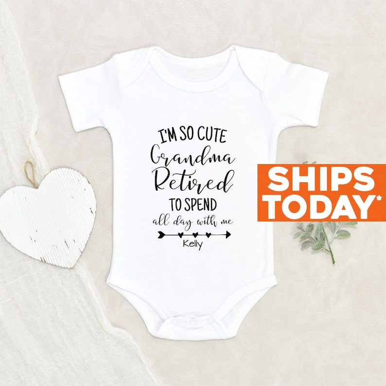 Grandma Baby Clothes I'm So Cute Grandma Retired To Spend | Etsy