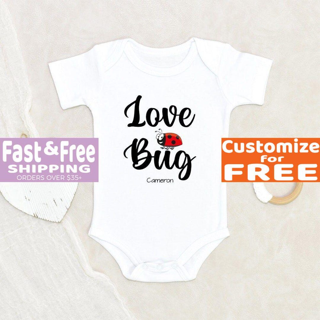 Cute Insects Baby Onesie® Loved Bugs Ladybugs Personalized Baby Onesie ...