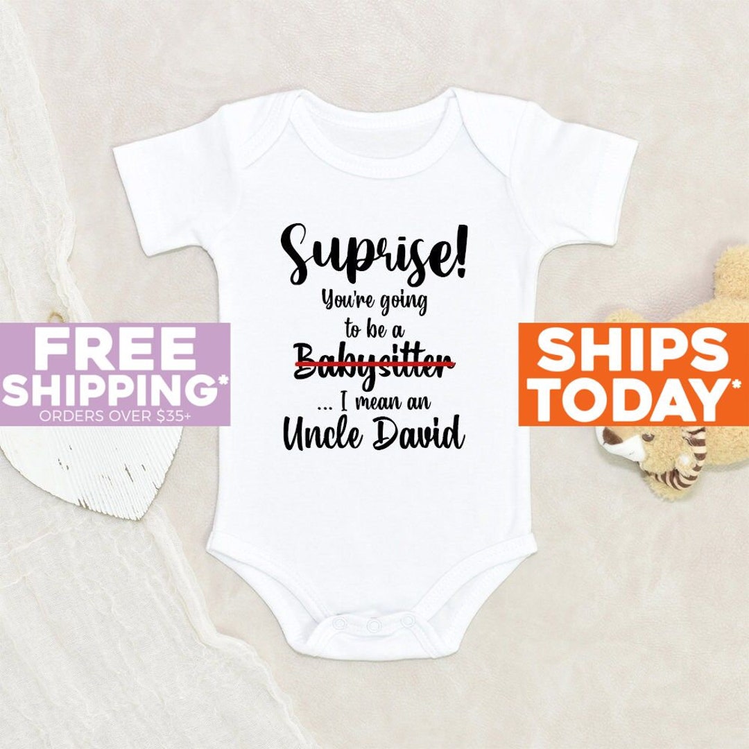 Uncle Announcement Baby Onesie® Surprise You're Going to Become an ...