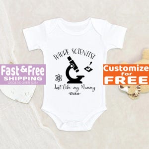 Cute Scientist Teacher Baby Onesie® Future Scientist Like My Mommy ...