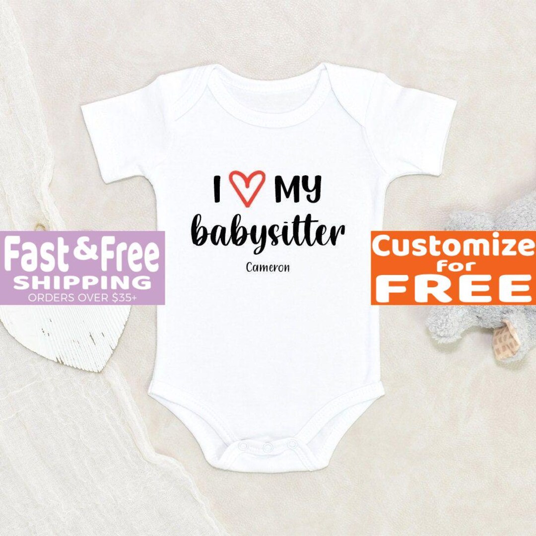 Nanny Baby Onesie® Loved My Babysitter Personalized Baby Onesie® Custom ...