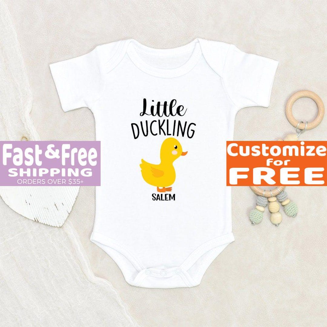 Duck Baby Onesie® Little Duckling Personalized Baby Onesie® Cute Baby ...