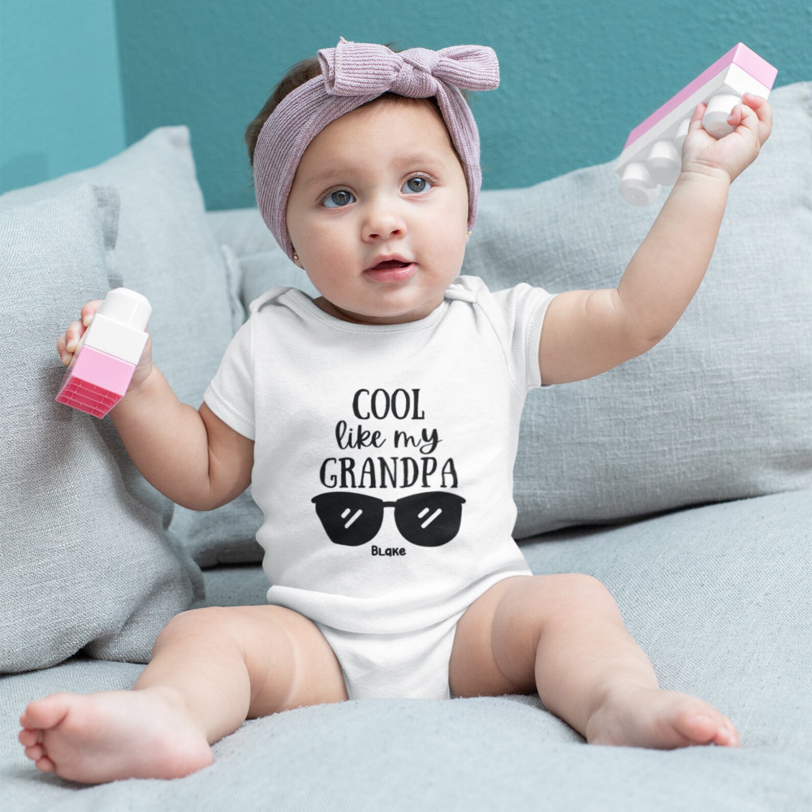 Grandpa Announcement Custom Onesie® Cool Like My Grandpa - Etsy