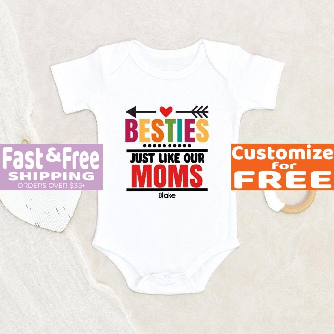 Newborn Baby Onesie® Bestfriends Just Like Our Moms Personalized Baby ...