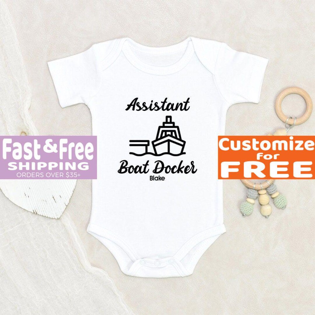 Nautical Onesie® Assistant Boat Docker Personalized Onesie® Custom Baby ...