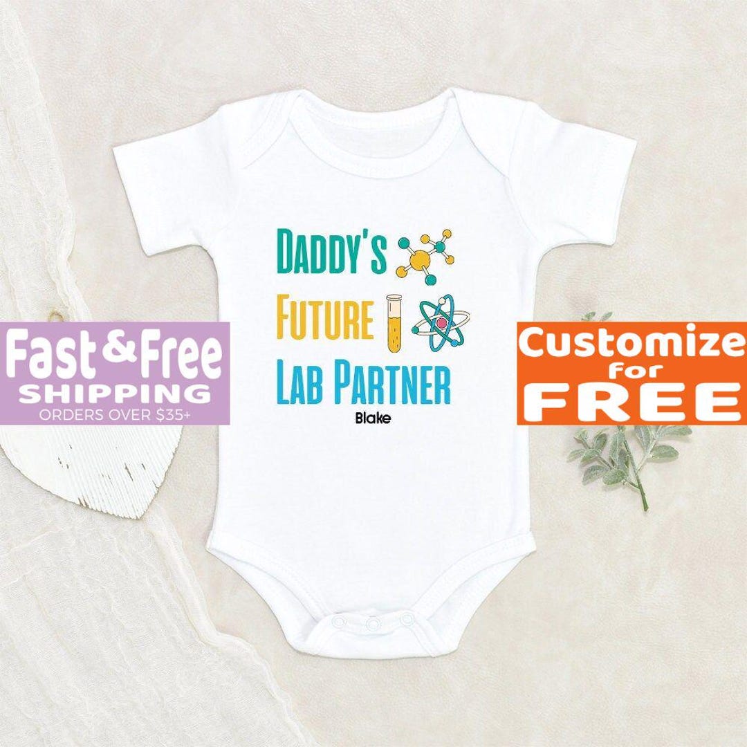Daddy's Future Lab Partner Baby Onesie - Personalized Science Gift - Etsy