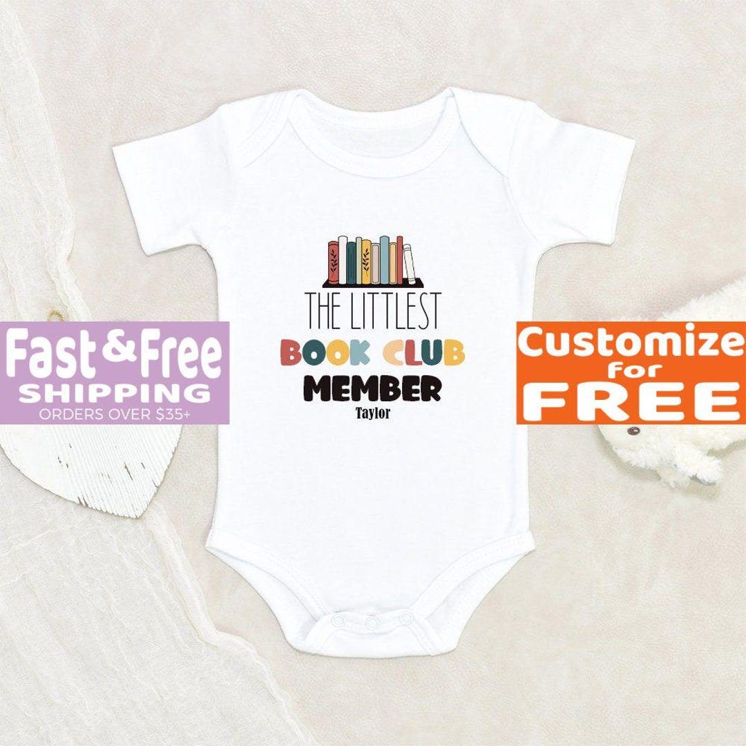 Personalized Book Club Baby Onesie® - Librarian Gift - Etsy