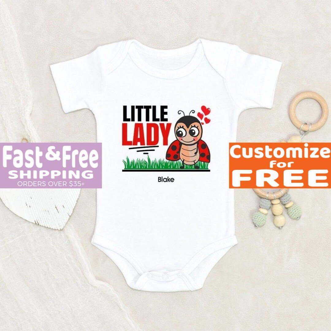 Animals Baby Onesie® Little Lady Bug Customized Baby Onesie® Adorable ...