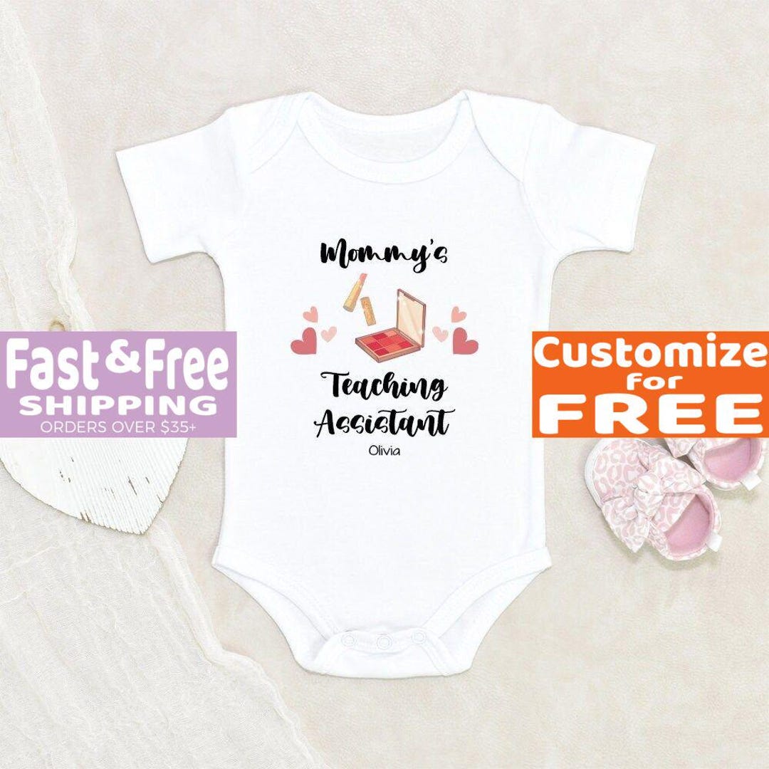 Feisty Baby Onesie® Mommy's Teaching Assistant Personalized Baby Onesie ...