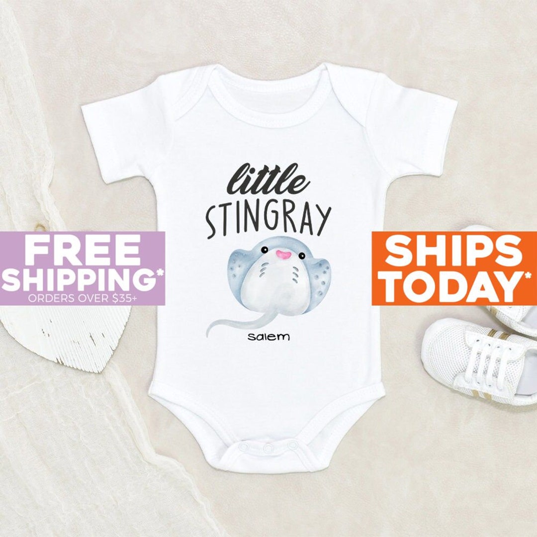 Animals Baby Onesie® Little Stingray Personalized Onesie® Baby Shower ...