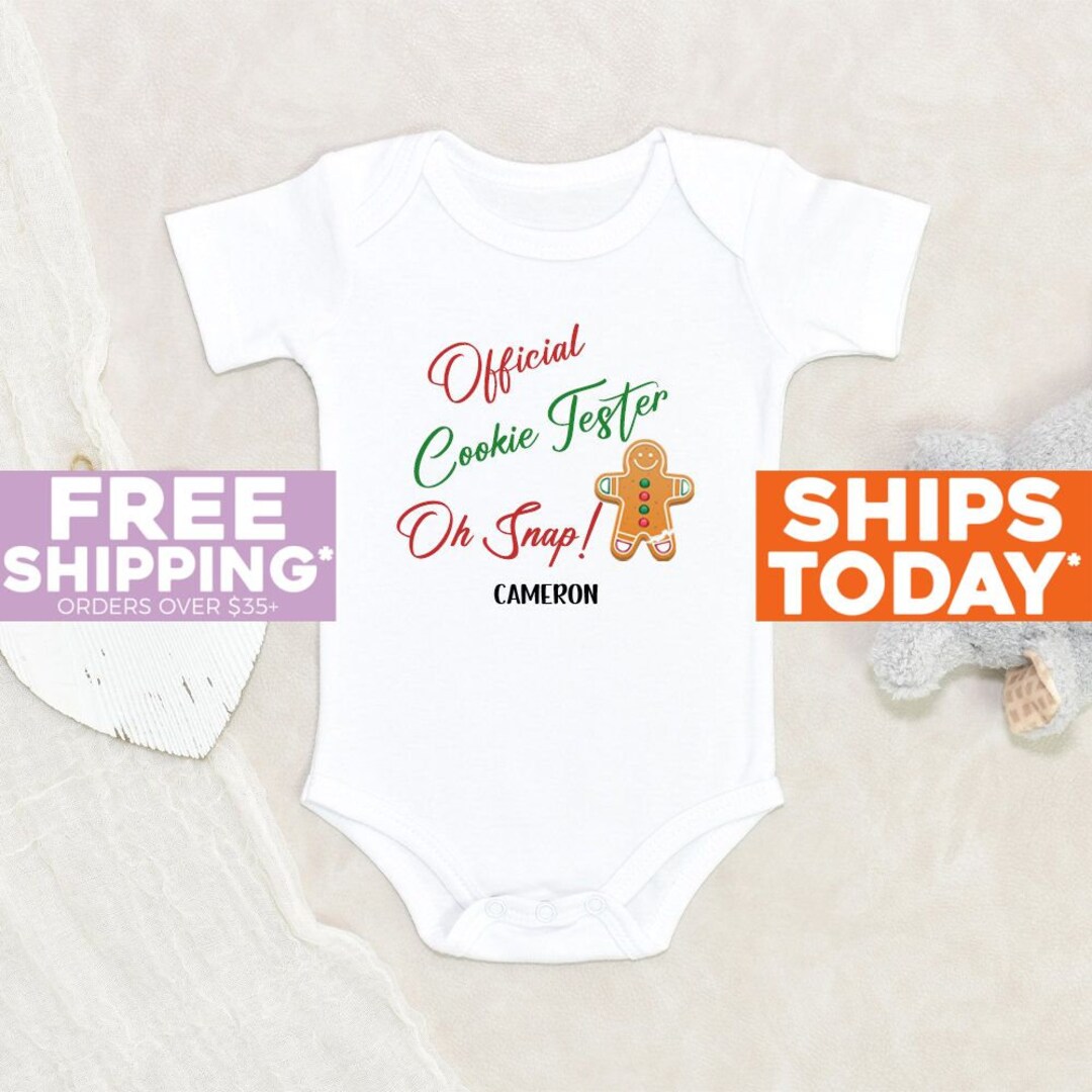 Gingerbread Man Baby Onesie® Official Cookie Tester Oh Snaps - Etsy