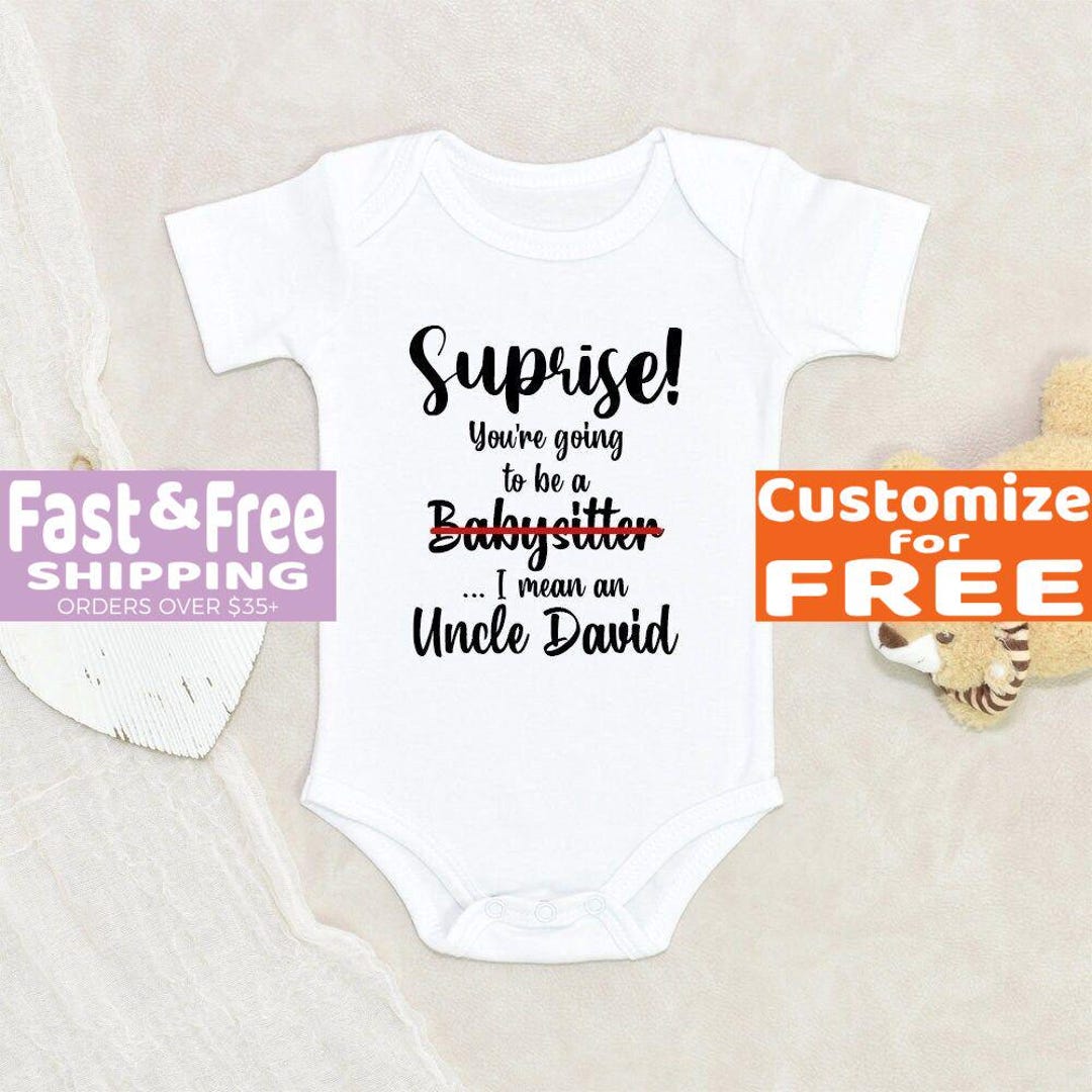 Uncle Announcement Baby Onesie® Surprise You're Going to Become an ...