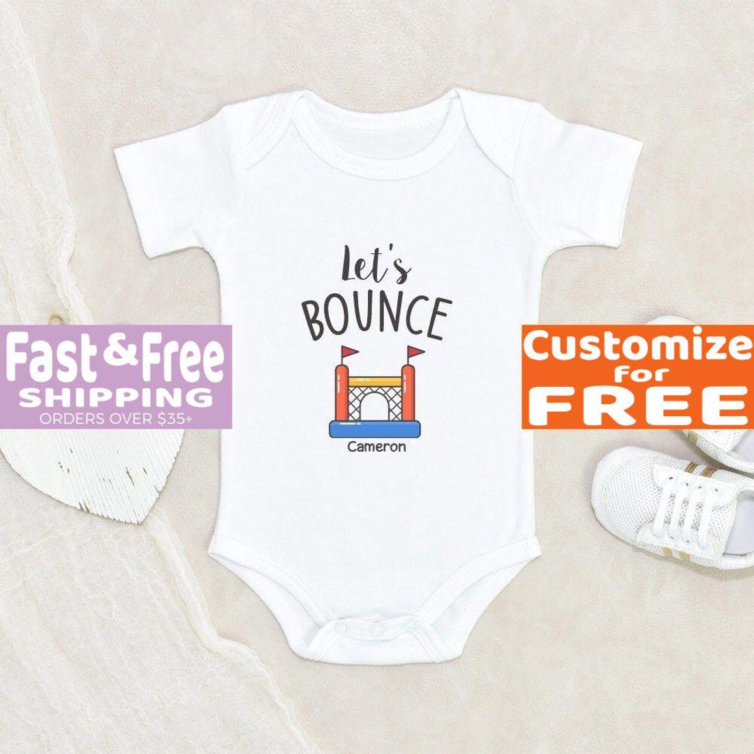 Bouncy Castles Baby Onesie® Bouncy Baby Personalized Name Onesie ...
