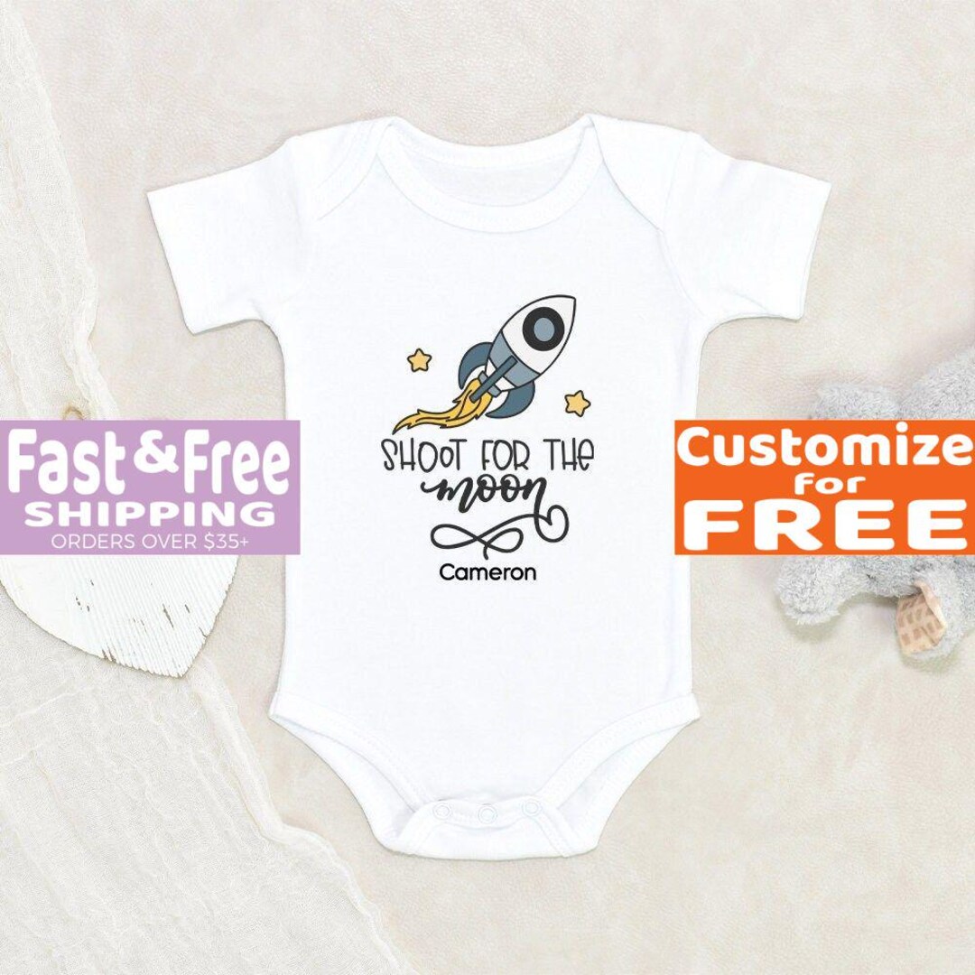 Personalized Rocket Baby Onesie: Galaxy Astronaut Outfit - Etsy
