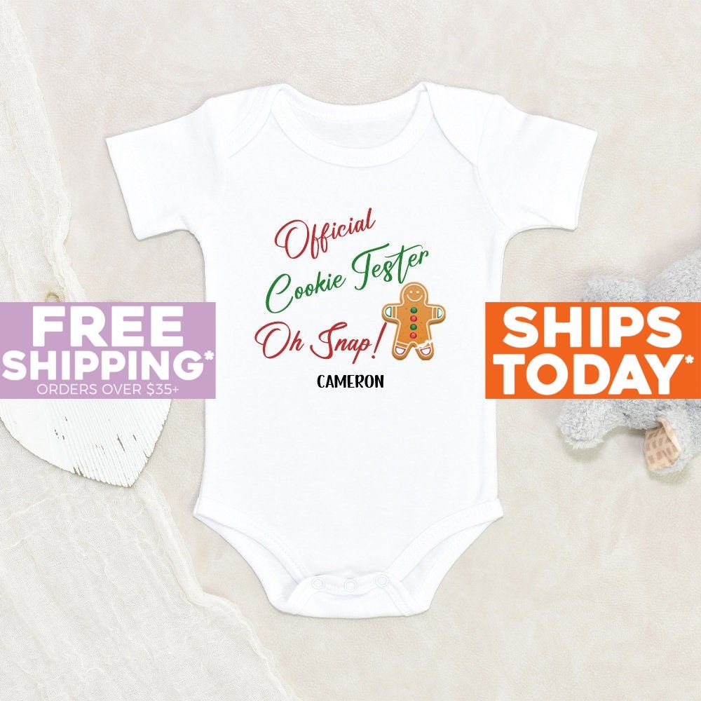 Gingerbread Man Baby Onesie® Official Cookie Tester Oh Snaps - Etsy