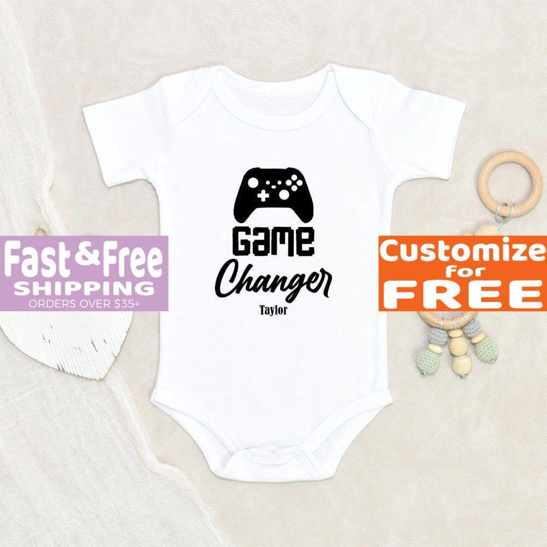 Video Game Baby Onesie® Games Changer Personalized Onesie® Baby Shower ...