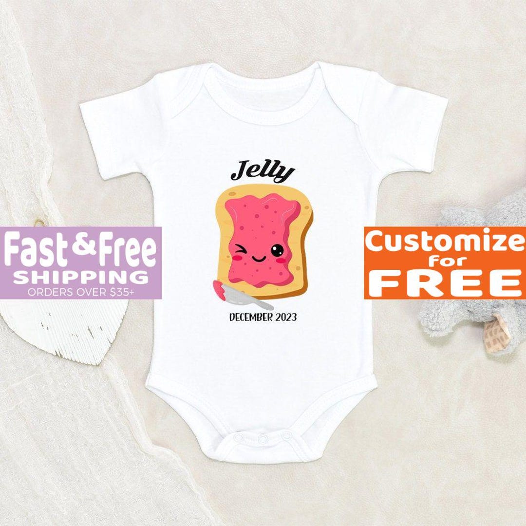 Sandwich Baby Onesie® Jelly and Pea Nut Butters Twin Customized Onesie ...