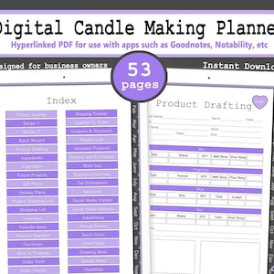 Candle Making Business Planner, Digital Small Business Notebook, Small Candle Business, Journal ...