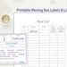 Moving Box Labels, Printable Moving Checklist, Moving Box Labels ...