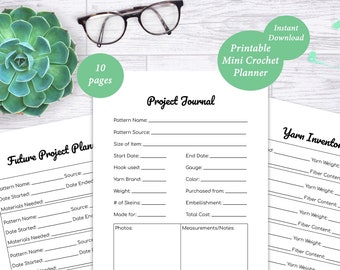 Crochet Planner, Printable Crochet Journal, Crochet Project Planner ...
