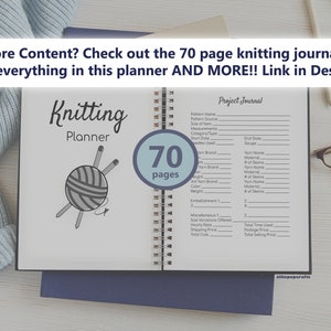 Knitting Planner Pages, Printable Knitting Journal Project Planner ...