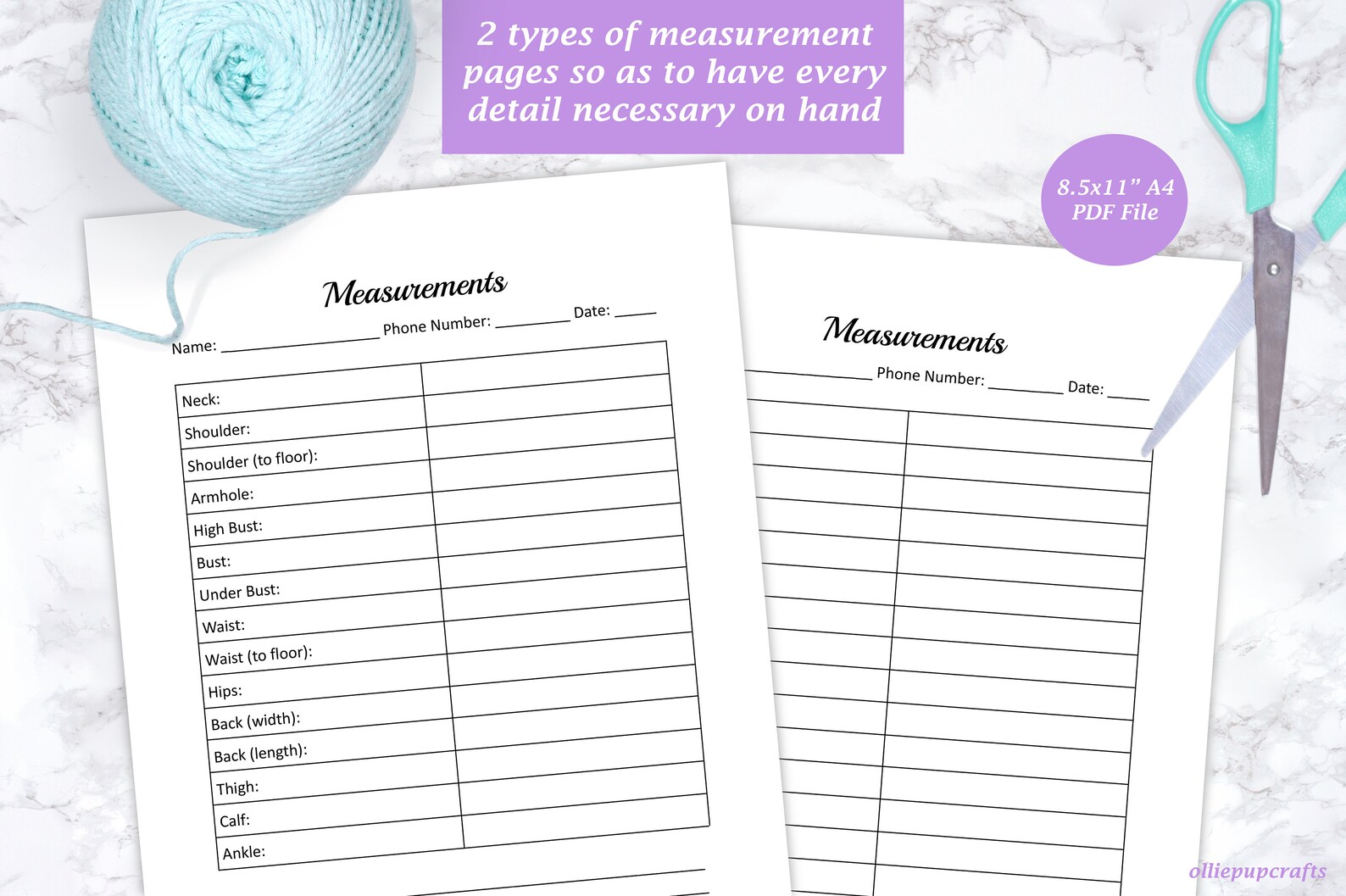 Sewing Planner Printable Sewing Notebook Seamstress Journal Etsy