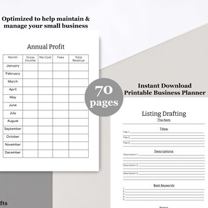 Planner for Entrepreneurs, Printable Business Planner, Business Plan ...