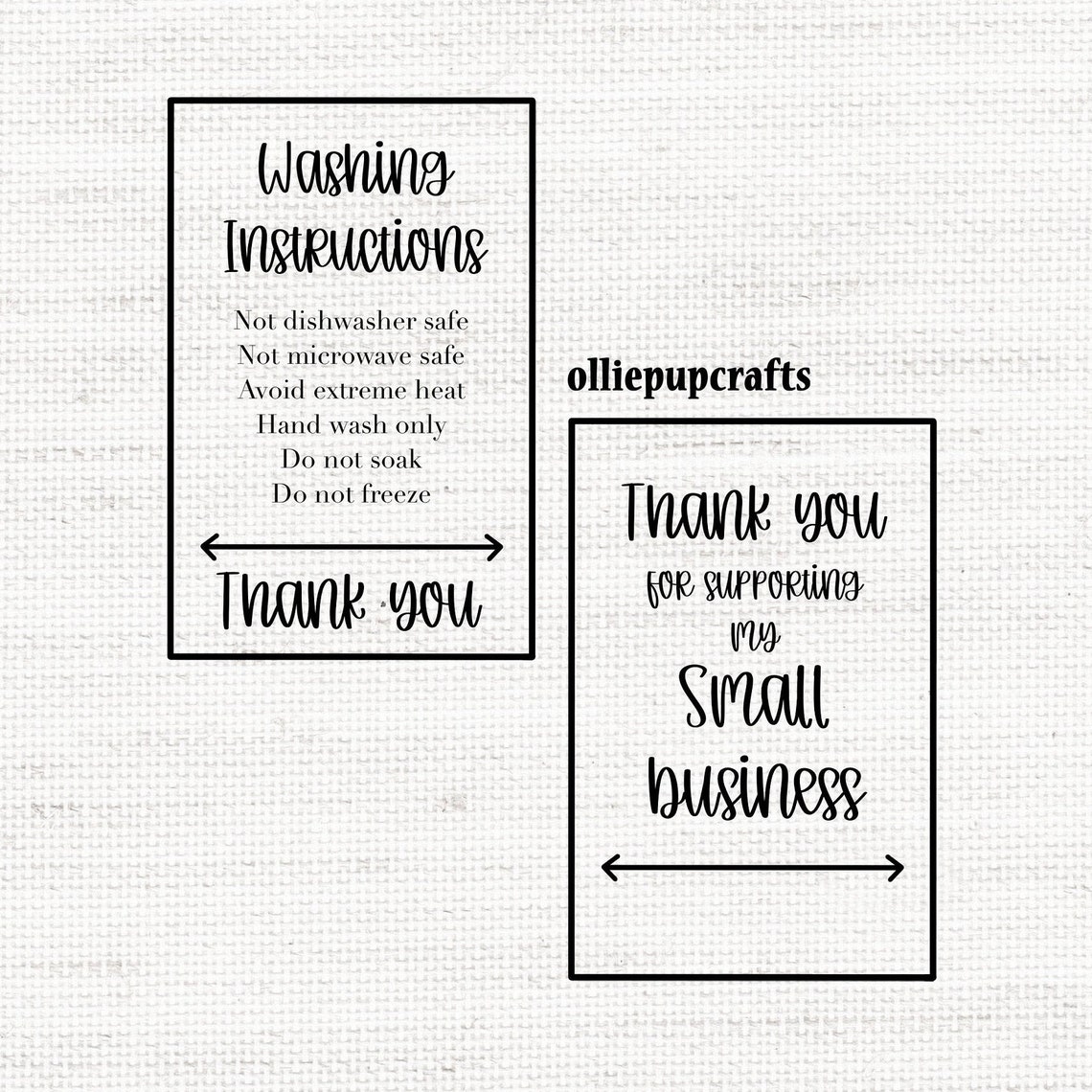 Printable Care Card Bundle Clothing Care Instructions - Etsy