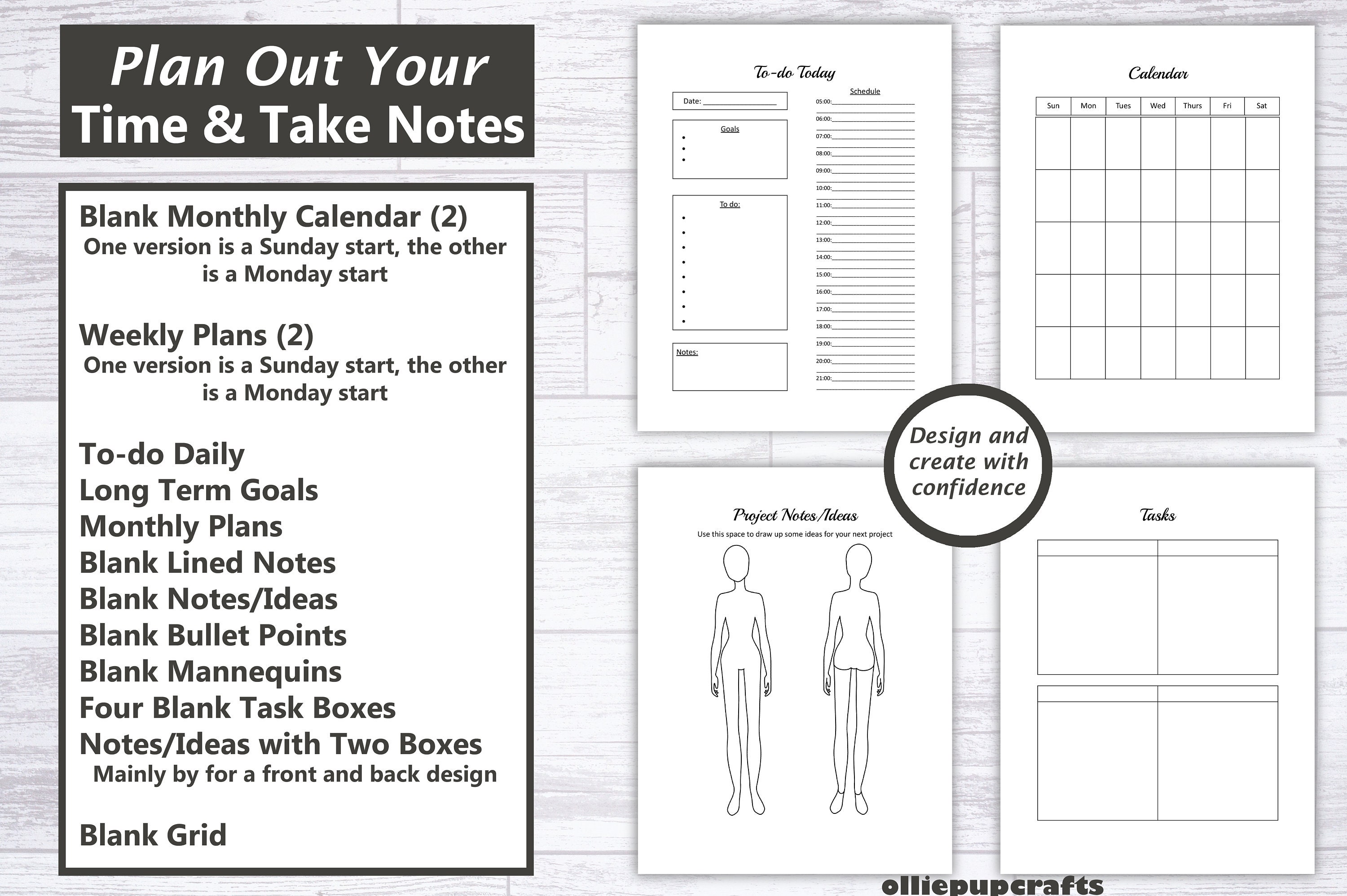 Sewing Planner Printable Sewing Project Planner Quilt Journal