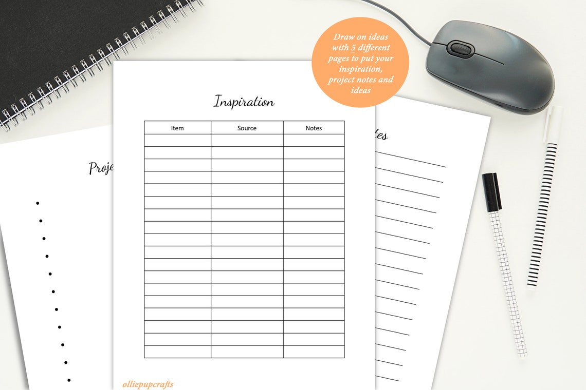 Printable Craft Planner Craft Journal Planner for Crafters - Etsy