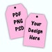 Printable Tag Template Pink, DIY Tags, Tags Blank, Hang Tags Template ...