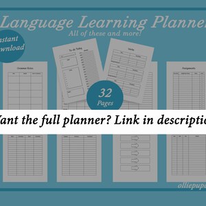 Language Learning Planner, Verb Tenses, Vocabulary Notebook, Verb ...