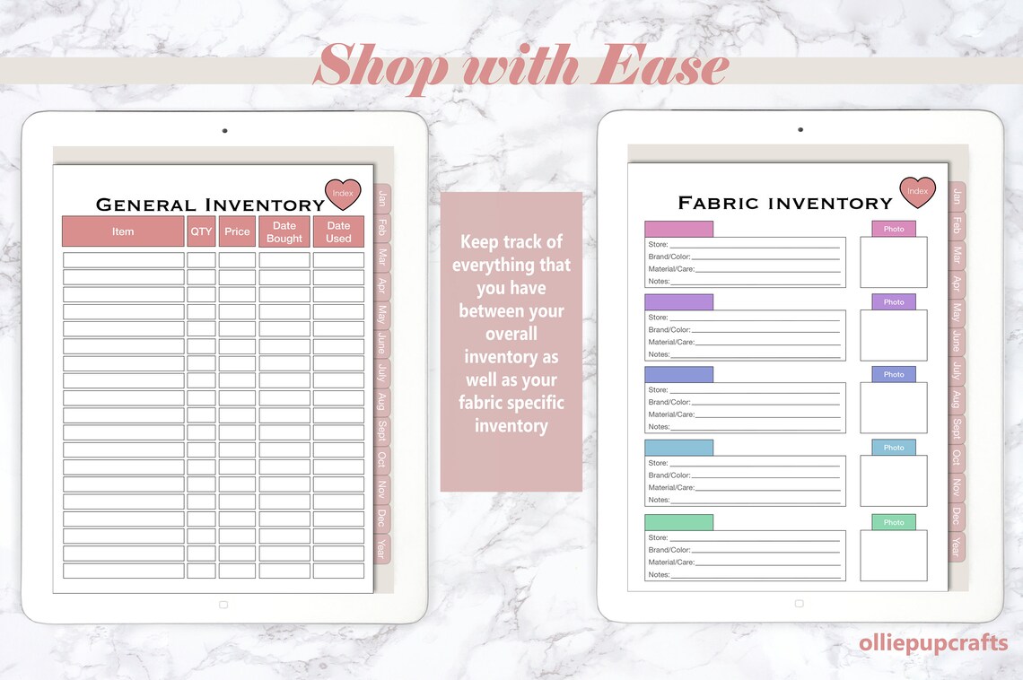Sewing Planner, Digital Sewing Journal, Sewing Notebook for Seamstress ...