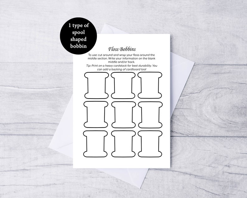 Printable Thread Spool, Floss Bobbin, Embroidery Thread Bobbin, Dog ...