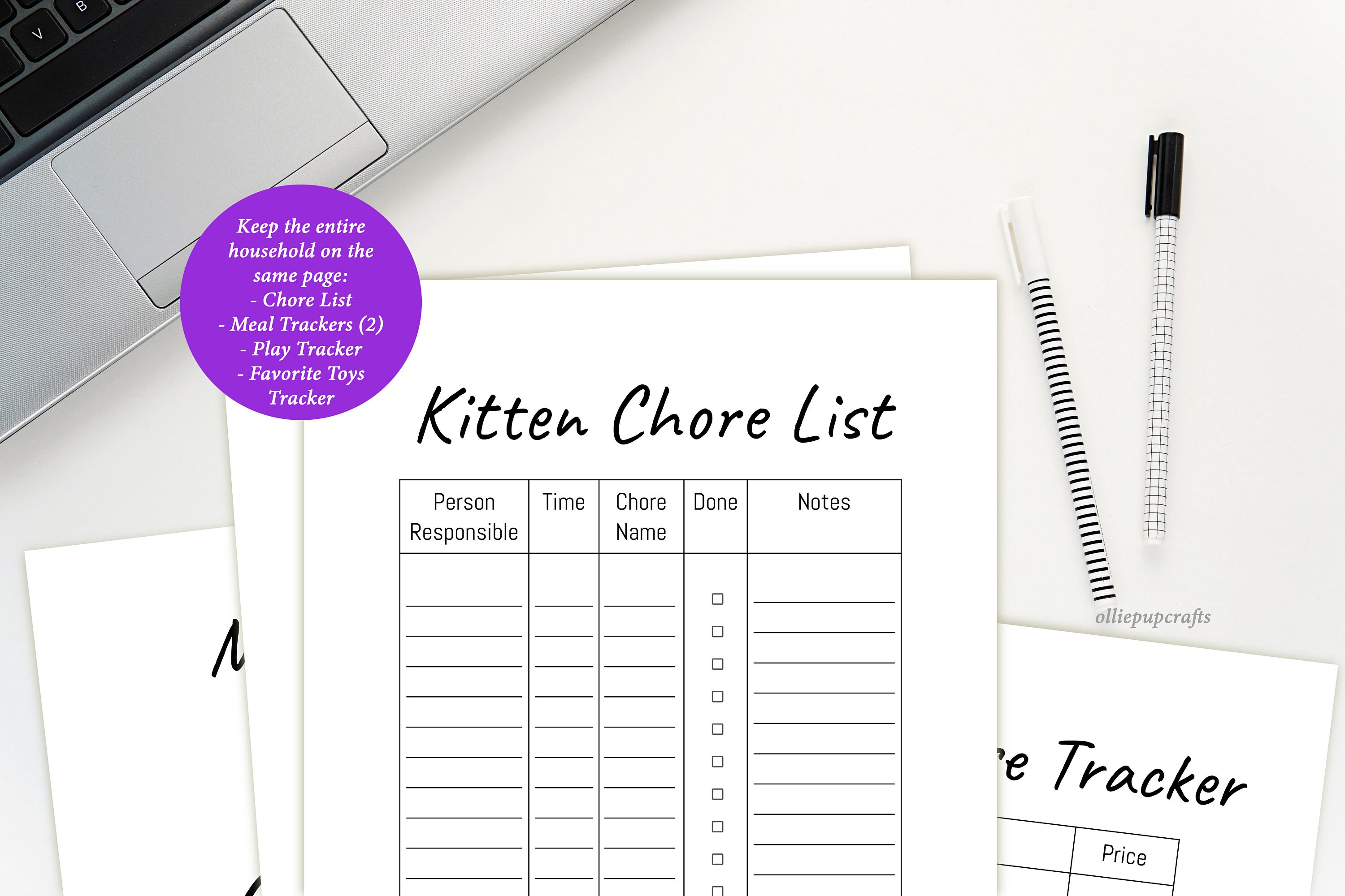 Pet Planner Printable Cat Journal Kitten Journal Template - Etsy