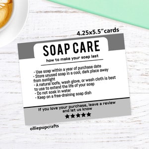 Printable Soap Packaging, Soap Packaging Ideas, Soap Bar Card Templates ...