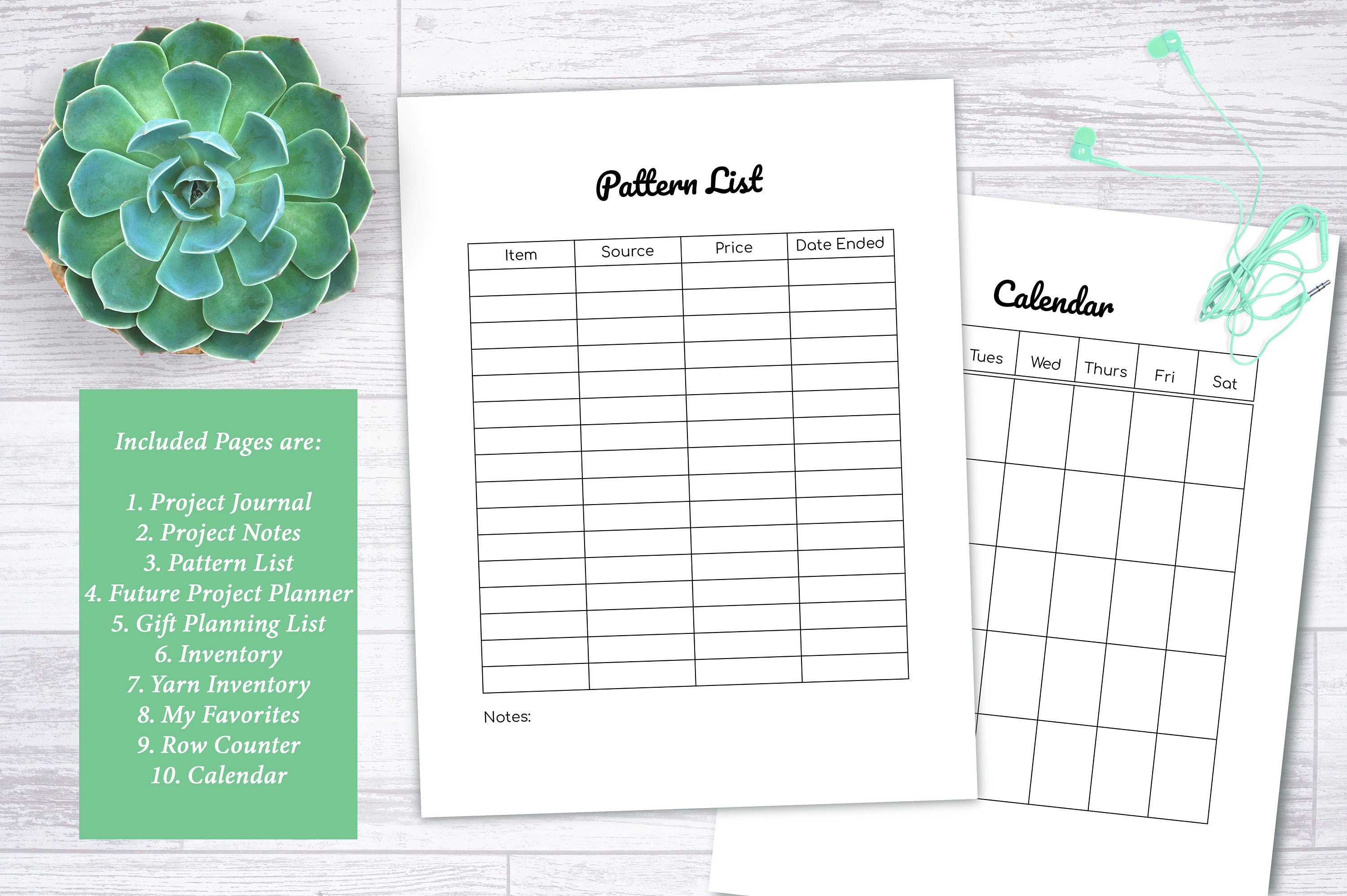 Crochet Planner, Printable Crochet Journal, Crochet Project Planner ...