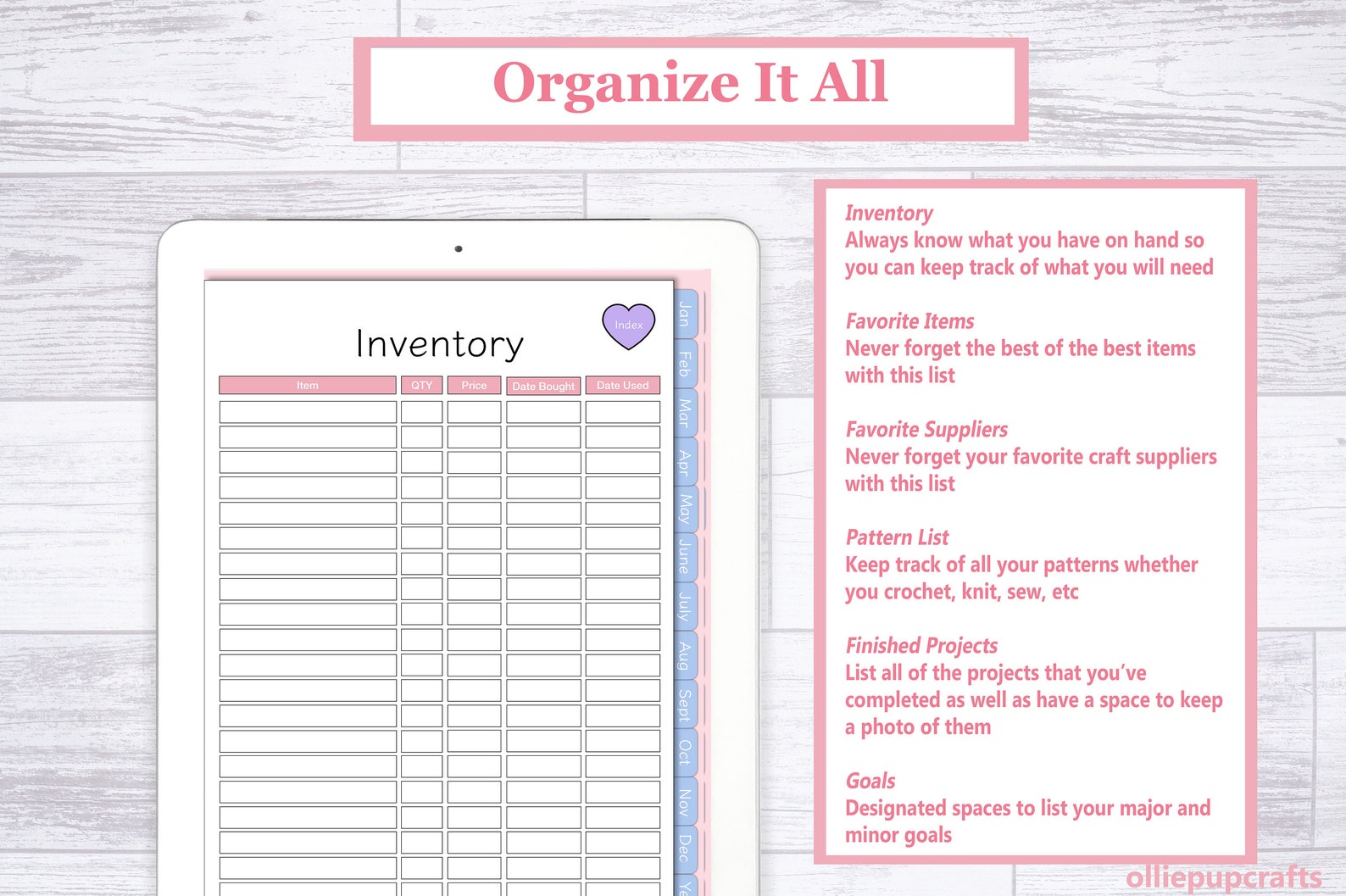 Planner for Creatives, Craft Journal, Digital Craft Planner, Project ...