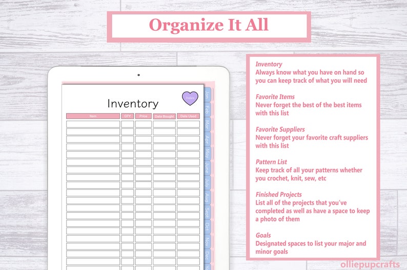 Planner for Creatives, Craft Journal, Digital Craft Planner, Project ...